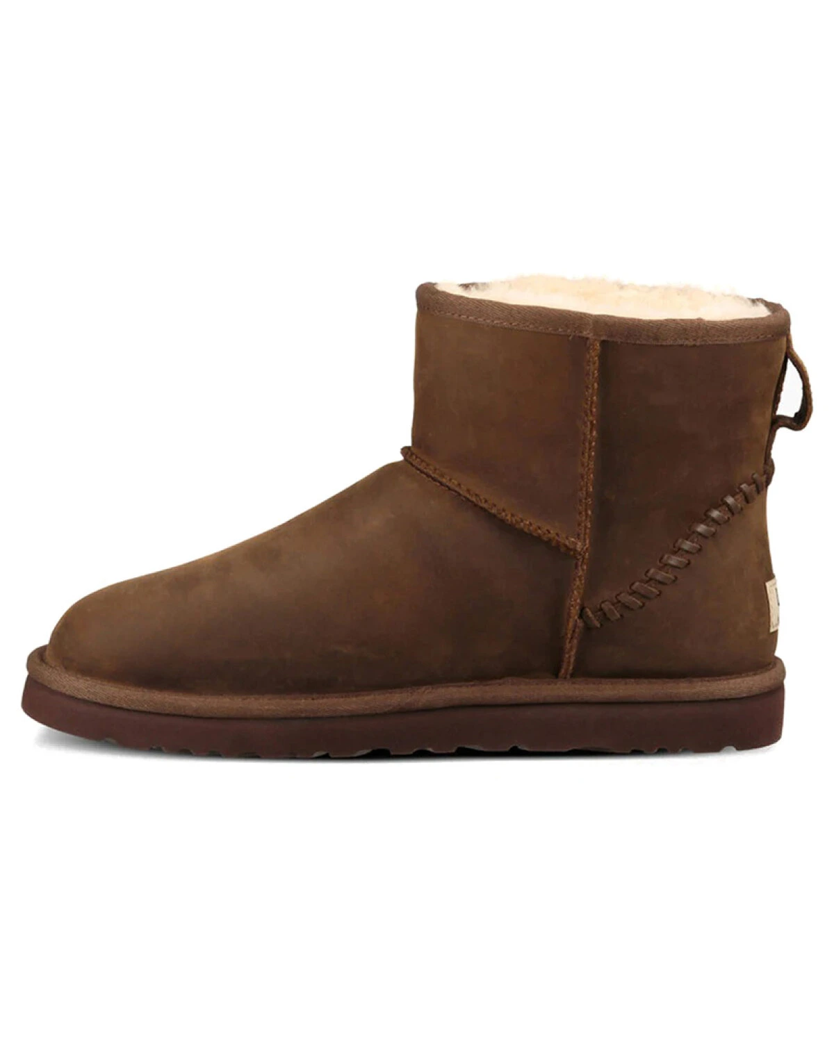 UGG Classic Mini унисекс зимние угги коричневые из натуральной кожи 1003945-CHE купить с ...